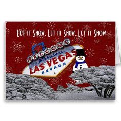 Let It Snow Las Vegas Christmas Card Novelty Christmas Christmas
