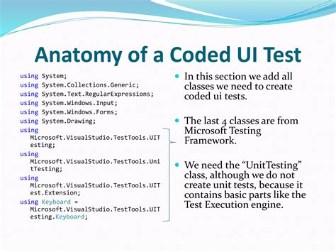 Coded Ui Lesson 4 Coded Ui Test PPT