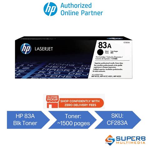 Hp 83a Black Original Laserjet Toner [cf283a] Shopee Malaysia