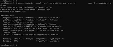 LayerStack Tutorials LayerStack How To Create SSL Certificate For Object Storage