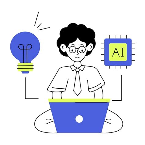 Premium Vector An Outline Icon Of Robot Assistant