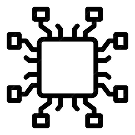 Premium Vector Smart Processor Icon Outline Smart Processor Vector Icon For Web Design