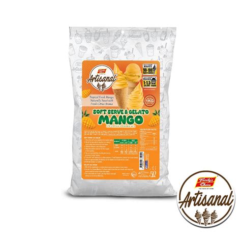 Artisanal Soft Serve And Gelato Mango Ice Cream Powder Mix 1kg Shopee