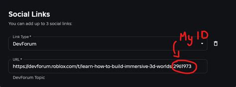 the format for the devforum social link in a plugin is oddly specific creator hub create