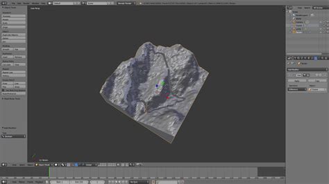 Combining Course And Terrain Models With Boolean Modifiers In Blender