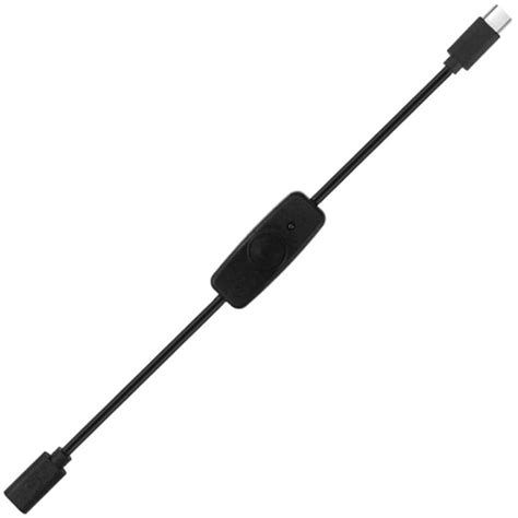 Power Switch USB Type C With Indicator Light Male To Female USB C Extension Cable Switch For