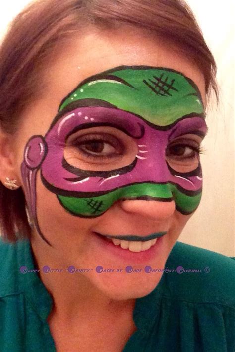 Donatello Tmnt Face Paint Ninja Turtles By Me Painted On Me Monster