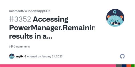 Accessing Powermanagerremainingdischargetime Results In A Comexception