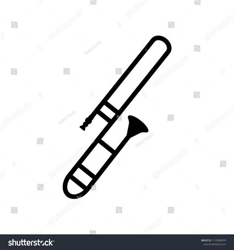 Trombone Icon Vector Icon Simple Element Stock Vector Royalty Free