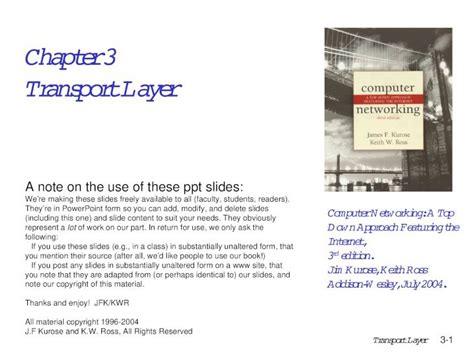 Pdf Chapter 3 Transport Layer Land · Transport Layer 3 3 Chapter 3 Outline 3 1