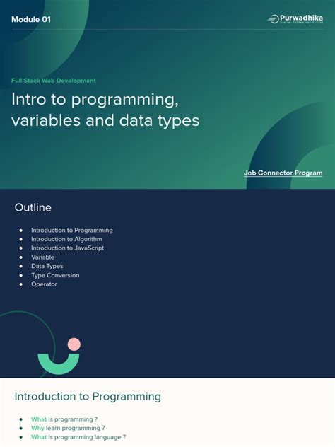 Intro To Programming Variables And Data Types Pdf Computer