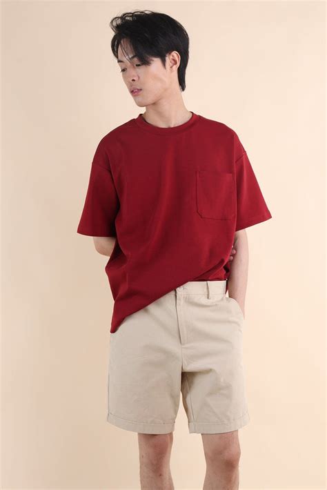 Liam Cuffed Berms In Khaki Neonmello