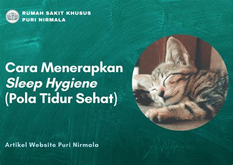 Cara Menerapkan Sleep Hygiene Pola Tidur Sehat Rsk Puri Nirmala Yogyakarta