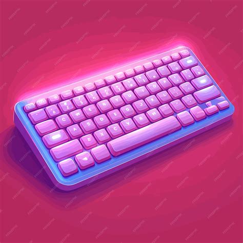 Playful Cartoon Keyboard Icon With Backlight Vector Illustration Premium Ai Generated Vector
