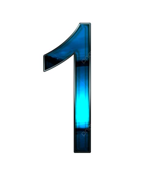 Number One With White Background And Striking Blue Nature Abstract