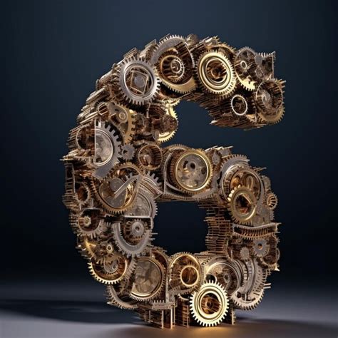 Premium Photo A Close Up Of A Number Made Of Gears And Cogs Generative Ai