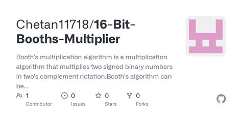 Github Chetan1171816 Bit Booths Multiplier Booths Multiplication