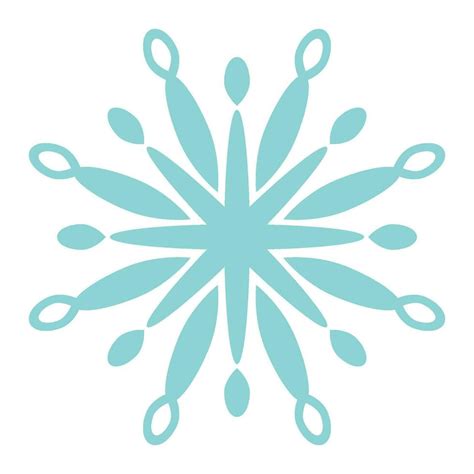 Blue Symmetrical Snowflake Isolated Icon Vector Illustration 35713543