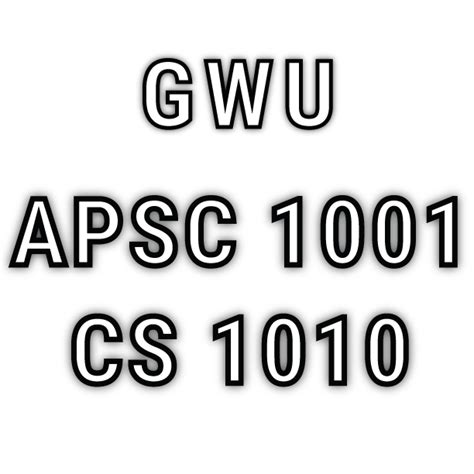 Website Home · Apsc1001 And Cs1010