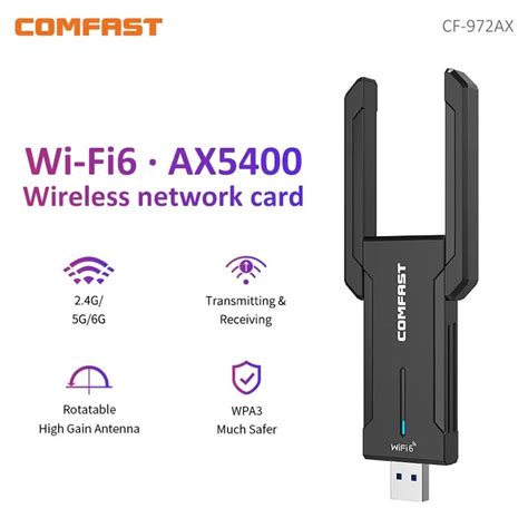Jual COMFAST WiFi 6 Wireless USB Adapter Tri Band 6G Dongle CF 972AX Shopee Indonesia