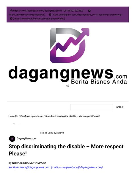 Pdf Stop Discriminating The Disable More Respect Please