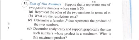 Solved X In Sum Of Two Numbers Suppose That X Chegg Com