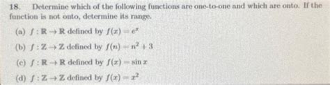 Solved Determine Which Of The Following Functions Are Chegg