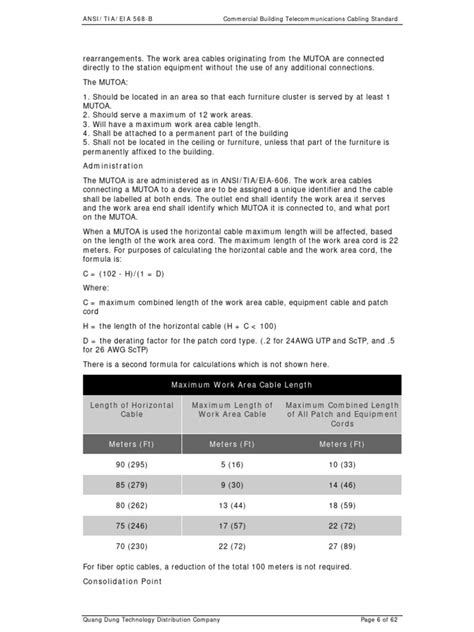 Cabling Standard Ansi Tia Eia 568 B Commercial Building