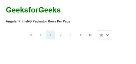Angular Primeng Paginator Rows Per Page Geeksforgeeks