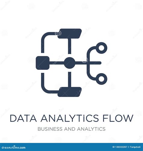 Data Analytics Flow Icon Trendy Flat Vector Data Analytics Flow Stock Vector Illustration Of