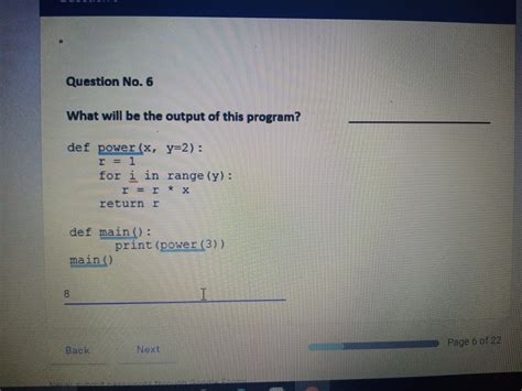 Solved Question No 6 What Will Be The Output Of This Chegg Com
