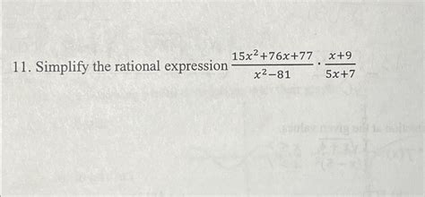 Solved Simplify the rational expression | Chegg.com