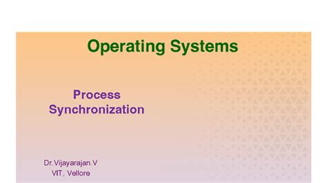 Operating Systems Process Synchronization Csi1002 Lecture Notes Studocu