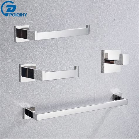 스테인레스 스틸 크롬 욕실 하드웨어 세트 화장실 액세서리 크롬 수건 걸이 화장지 홀더 수건 바 욕실 액세서리위생도기 슈트 Aliexpress