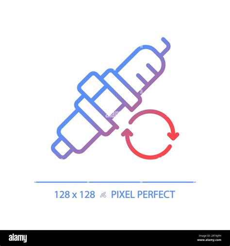 2d Thin Linear Gradient Car Spark Plug Icon Stock Vector Image And Art