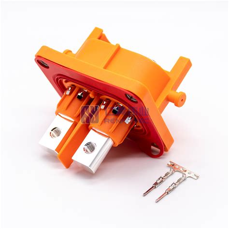 2 Pin High Voltage Interlock Connector Socket 125a Busbar M6 Straight