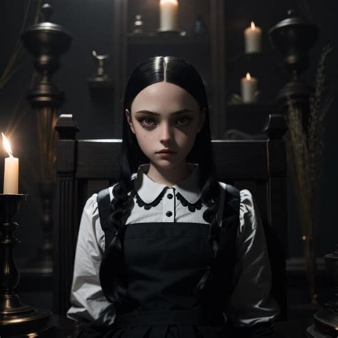 Premium Ai Image Angry Wednesday Addams Premium Ai Image Angry Wednesday Addams