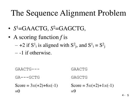 ppt chap 4 the sequence alignment problem powerpoint presentation