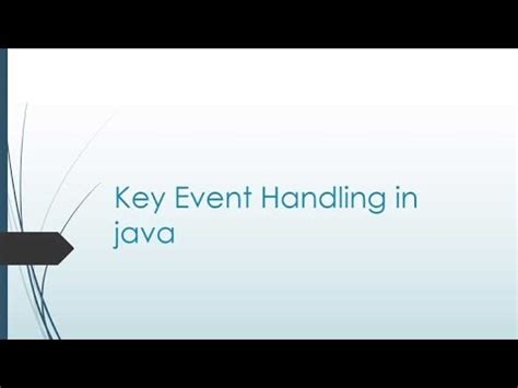Java Programming Tutorial Event Handling YouTube