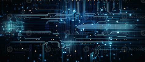 Circuit Board Background With Abstract Technology Chip Processor Central Computer Processors