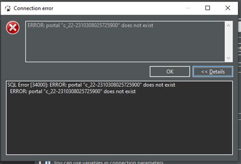 Redshift Jdbc Driver Version Throwing Connection Error Portal Does Not Exist Issue