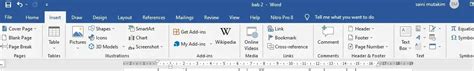 Fungsi Menu Insert Pada Microsoft Word Lengkap Dengan Ikon Husaini Blog
