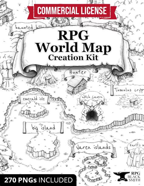 RPG World Map Creation Kit Commercial License RPG Blacksmith DriveThruRPG