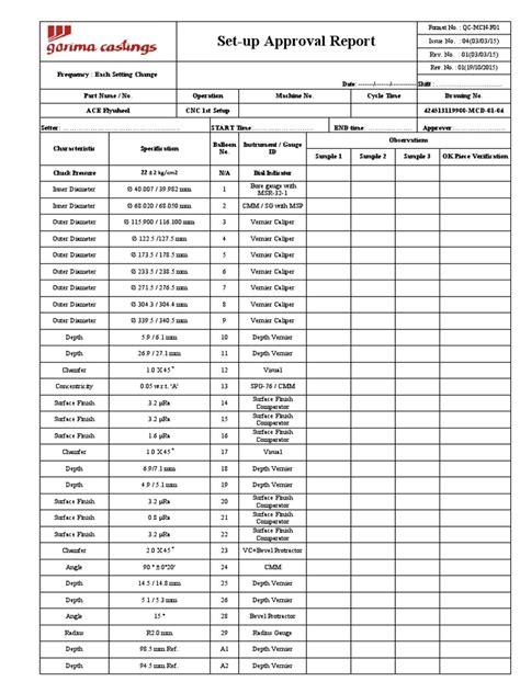 Set Up Approval Pdf Tools Metalworking