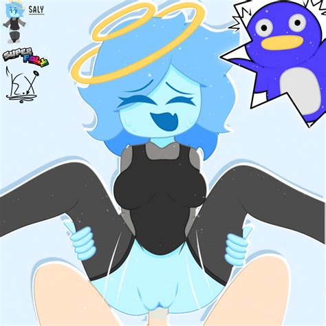 Rule 34 1boy 1girls Blue Skin Clothed Female Nude Male Clothed Sex Cyan Hair Double Halo Halo