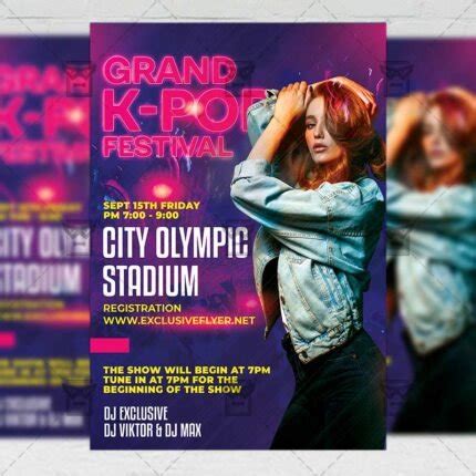 K Pop Festival Flyer Psd Template Psdmarket