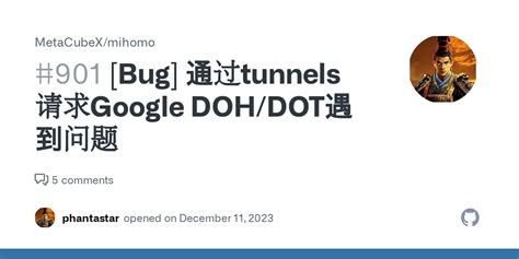 Bug 通过tunnels请求Google DOH DOT遇到问题 Issue MetaCubeX mihomo GitHub