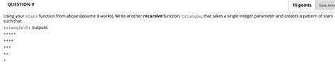 Solved Question 8 10 Points Write A Recursive Function