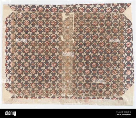 Sheet With Overall Lattice Pattern With Rosettes 19th Century Anonymous