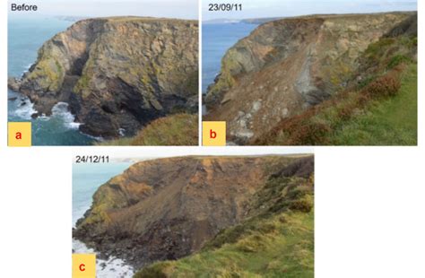 Pre Landslide And Post Landslide Images Obtained From Francioni Et Al